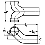 DOUBLE HORIZONTAL WALL LAVATORY BEND 90° | HDPE (AKATHERM) fittings ...